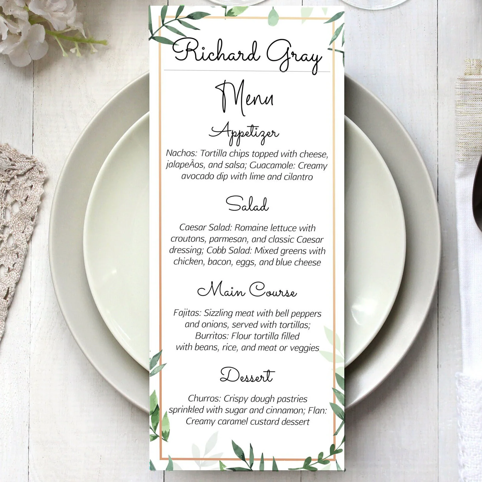 Menus | Birch Tree Stationery